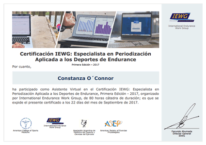 Certificación IEWG: Especialista en Periodización Aplicada a los ...